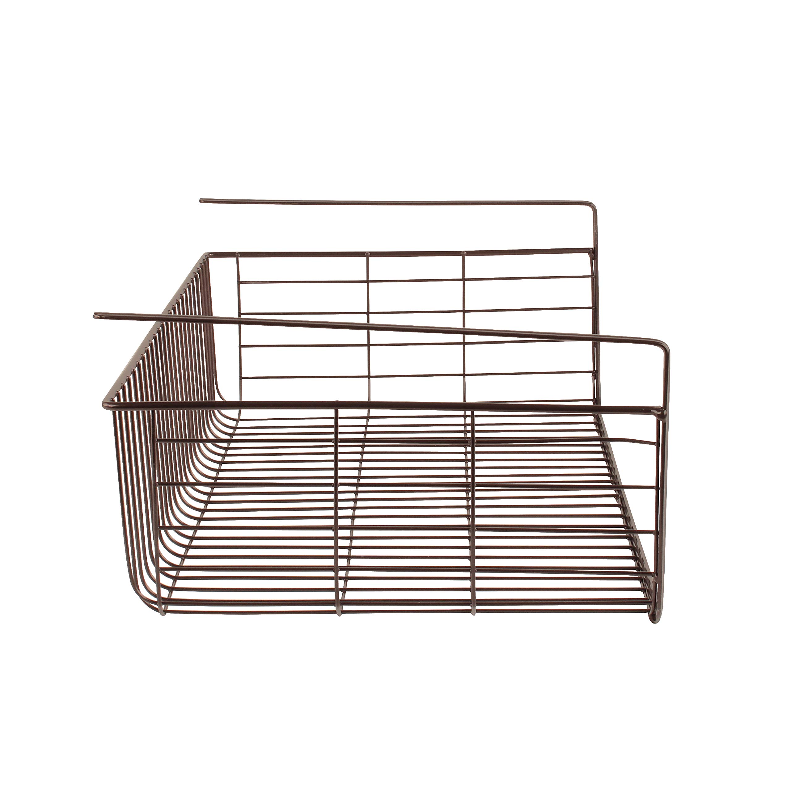 Spectrum Diversified Ashley Large Storage Shelf, Kitchen Cabinet & Pantry Organization & Storage, Bathroom Cabinet Basket, Bronze