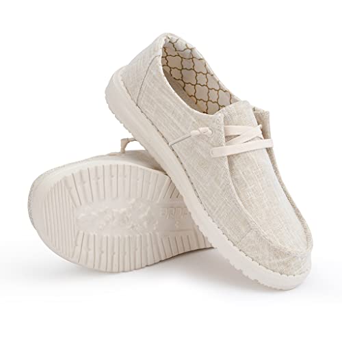 Hey Dude Women's Wendy Sparkling Gold Size 10 | Women’s Shoes | Women’s Lace Up Loafers | Comfortable & Light-Weight