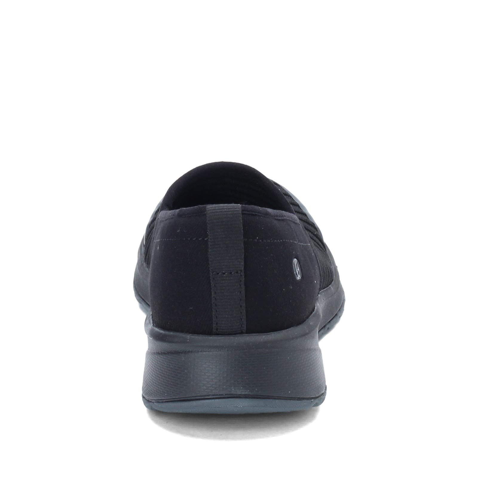 BZees womens Glee Sneaker, Black Ribber Knit, 8.5 US