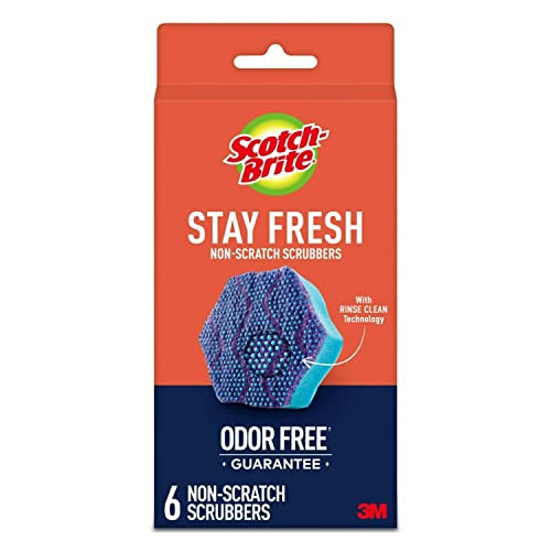 Scotch-Brite Scrub Dots Advanced Non-Scratch Scrubbers, 6 Scrub Sponges