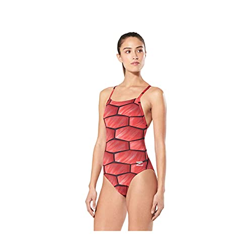 Speedo Shell Shock Flyback One Piece Speedo Red 22