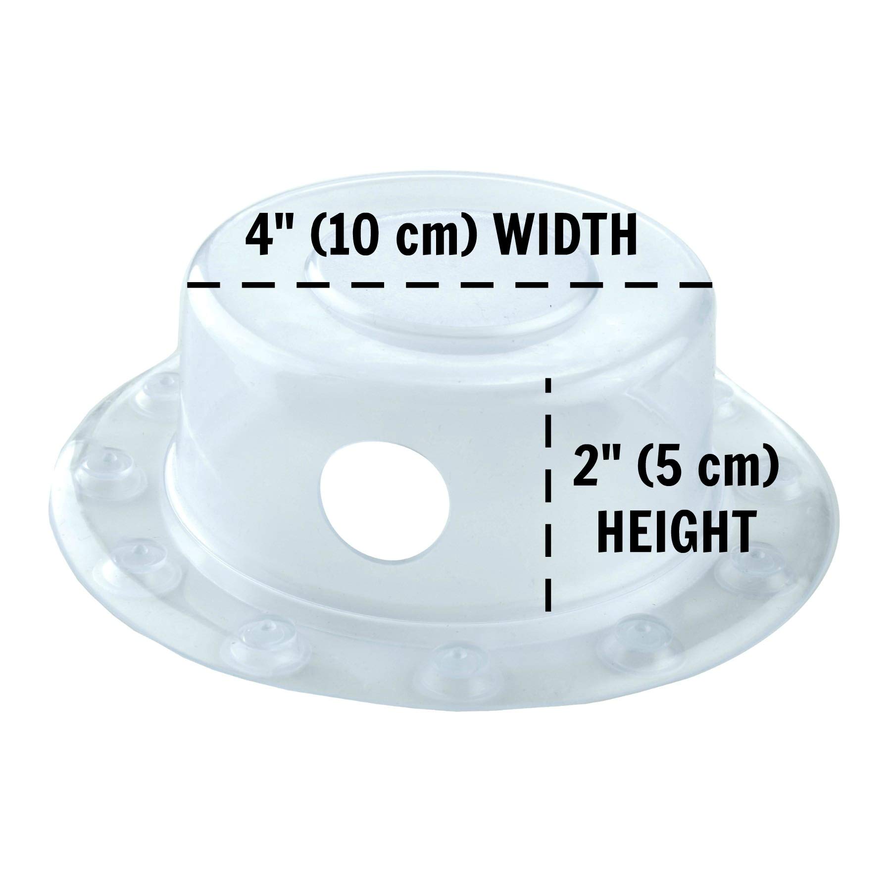 SlipX Solutions Bottomless Bath | Overflow Drain Cover for Tub | Best Gifts for Mom, Spa & Bath Accessories | Drain Block, Water Stopper Plug | Bath Essentials for Women | 4" Diameter, Clear