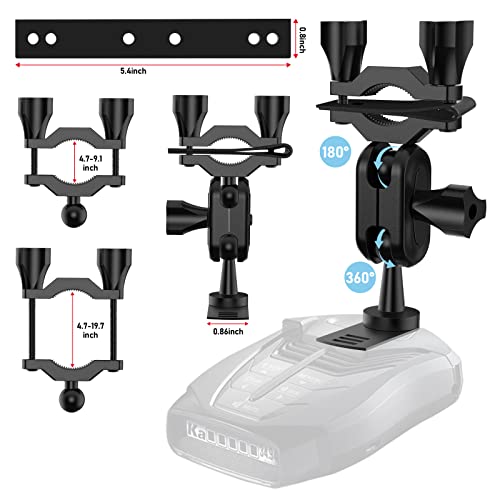 SDSACZMU Radar Detector Mount, Car Rear View Mirror Radar Detector Mount, for Cobra RAD 480i Radar Detector,Easy to Install (at Least 1 inch of Clear Rod Space is Required for Installation)
