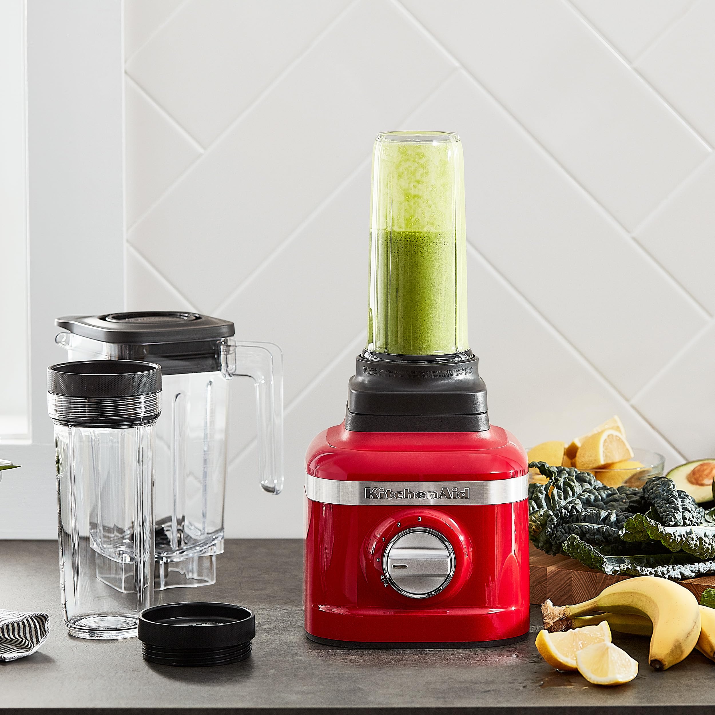 KitchenAid K150 3 Speed Ice Crushing Blender with 2 Personal Blender Jars - KSB1332