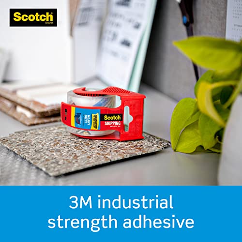 Scotch Heavy Duty Shipping Packaging Tape, 1.88"x 27.7 yd, Great for Packing, Shipping & Moving, Clear, 1 Dispensered Roll (142L)