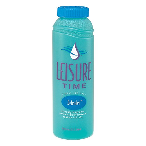 LEISURE TIME 22338-02 Spa Down for Spas and Hot Tubs, 2.5-Pounds, 2-Pack & Leisure Time 30210A Defender Spa and Hot Tub Stain and Scale Cleaner, 32 fl oz