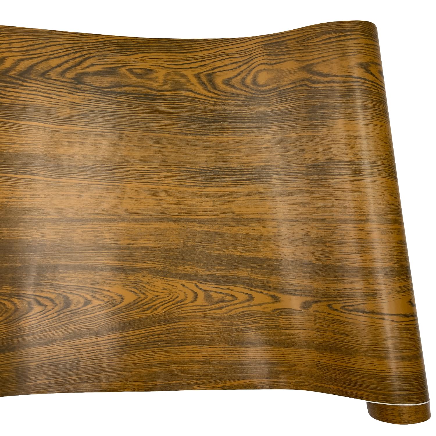 Yifely Dark Brown Walnut Wood Grain Countertop Decor Paper Self-Adhesive Shelf Liner Door Sticker 17.7 Inch by 9.8 Feet