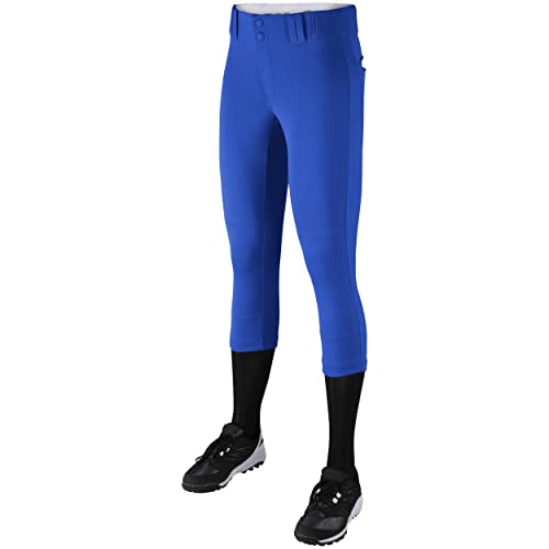 CHAMPRO Girls Tournament Traditional Low-Rise Softball Pants, Royal