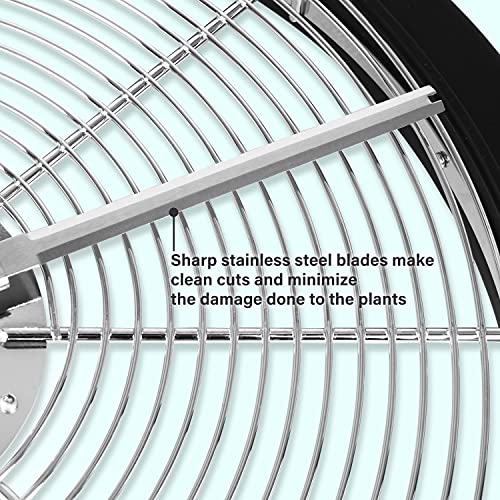 iPower 16-Inch Bud Leaf Bowl Trimmer Twisted Sharp Stainless Steel Blades for Hydroponics with Upgraded Gears, Orange Pruner, 6.5β Gardening Hand Scissors
