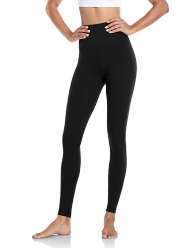 HeyNuts Extra Long High Waisted Leggings for Tall Women, Tummy Control Workout Yoga Pants Compression Leggings 31'' Black M(8/10)