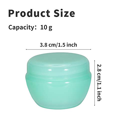 36 PCS Cosmetic Containers - BEAHOT 10g/10ml Empty Sample Container Jars with Inner Liner, Travel Jar Set with Lid for Lip Balm Cosmetic Cream Lotions Lip Scrub Eye Shadow Makeup Container, 6 Colors