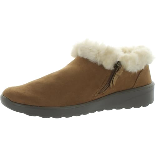 BZees Womens Genuine Faux Shearling Padded insole Booties Tan 11 Medium (B,M)