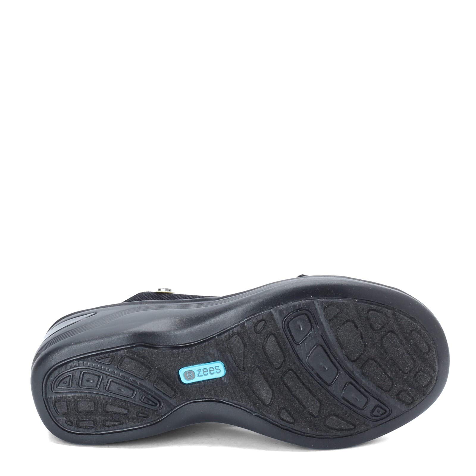 BZees Women's Desire Sandal, black stretch fabric, 8.5 M US