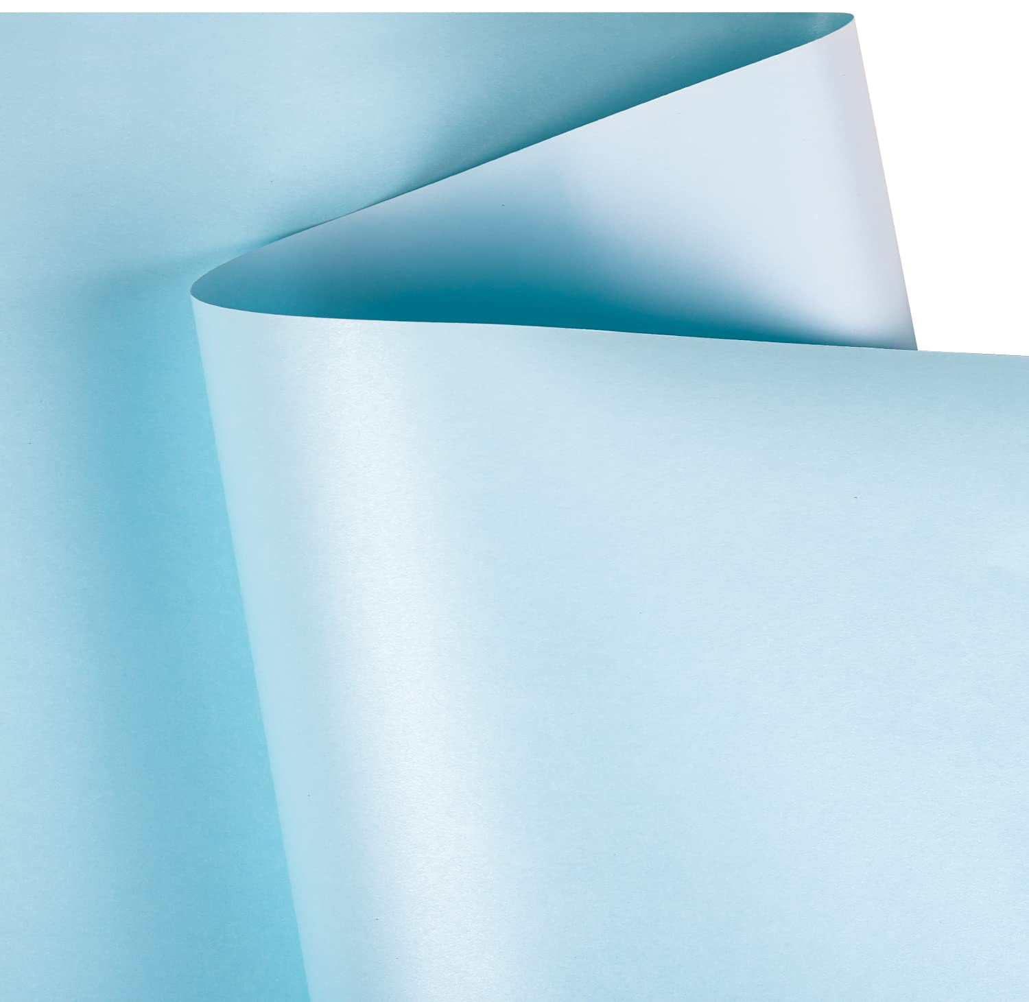RUSPEPA Light Sky Blue Gift Wrapping Paper - 81.5 Sq Ft-Solid Color Pearly-Shiny Silk Paper Perfect for Wedding, Birthday, Christmas, Baby Shower, Bridal Shower, Easter -30Inch X 32.8Feet