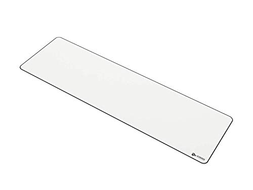 Glorious Extended Gaming Mouse Pad/Mat - Long White Cloth Mousepad, Stitched Edges | 11"x36" (GW-E)