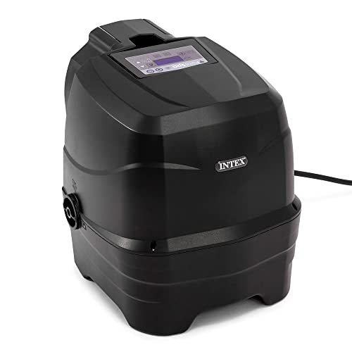Intex 28451EP PureSpa Plus 6 Person Portable Inflatable Square Hot Tub Spa with 170 Bubble Jets and Built in Heater Pump, Greystone
