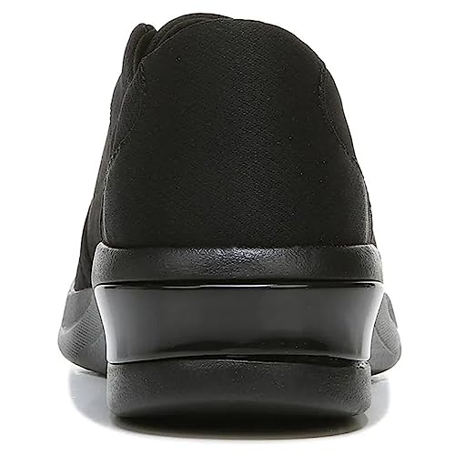 BZees Womens Florence Loafer, Black/Leopard, 7 US