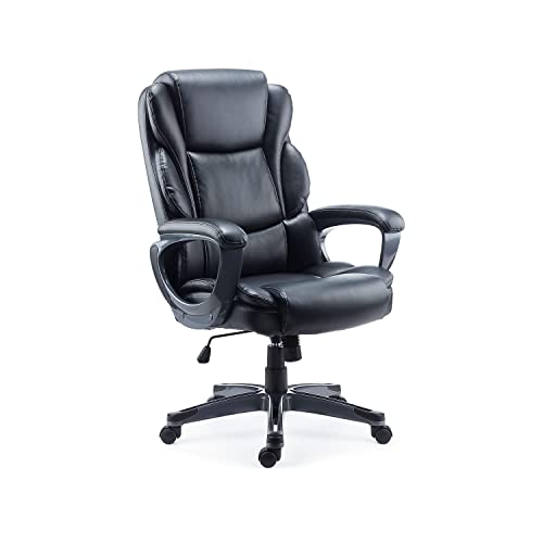 STAPLES Mcallum Bonded Leather Manager Chair, Black,2/Pack (58065-Ccvs)