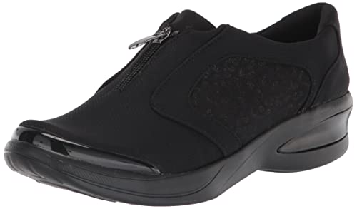 BZees Womens Florence Loafer, Black/Leopard, 7 US