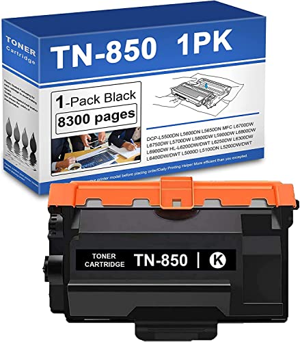 TcxLink (1 Pack) TN-850 TN850 High-Yield Toner Cartridge Replacement for Brother TN850 DCP-L5500DN MFC-L6700DW MFC-L5700DW HL-L6200DW/DWT Printer Toner.