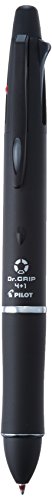 PILOT Dr. Grip 4+1, 4 Color 0.7 mm Ballpoint Multi Pen & 0.5 mm Mechanical Pencil - Black Body (BKHDF1SFN-B)