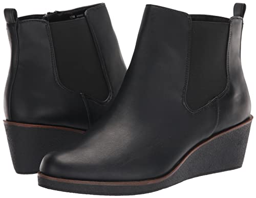 Aerosoles womens Brandi Ankle Boot, Black Pu, 6.5 US