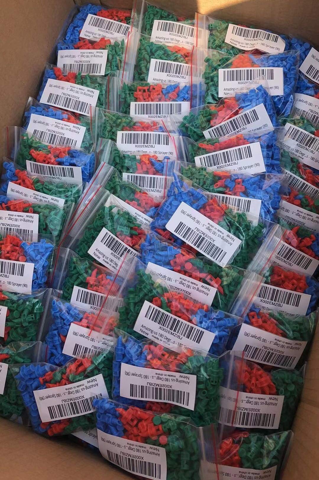 Amazing-US 90 PCS Micro Sprayer Fan Jet Hydroponic Aeroponic Misters Cloners -30 PCS 90 Sprayer,30 PCS 180 Sprayer,30 PCS 360 Sprayer(90) Red