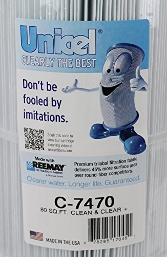 Unicel C-7470 Replacement Swimming Pool 80 Sq. Ft. Replacement Filter Cartridge for Filbur FC1976 and Pleatco PCC80 (4 Pack)