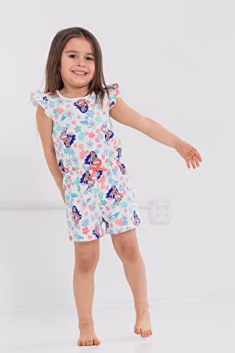 Disney Princess Moana Little Girls French Terry Sleeveless Romper White 6-6X