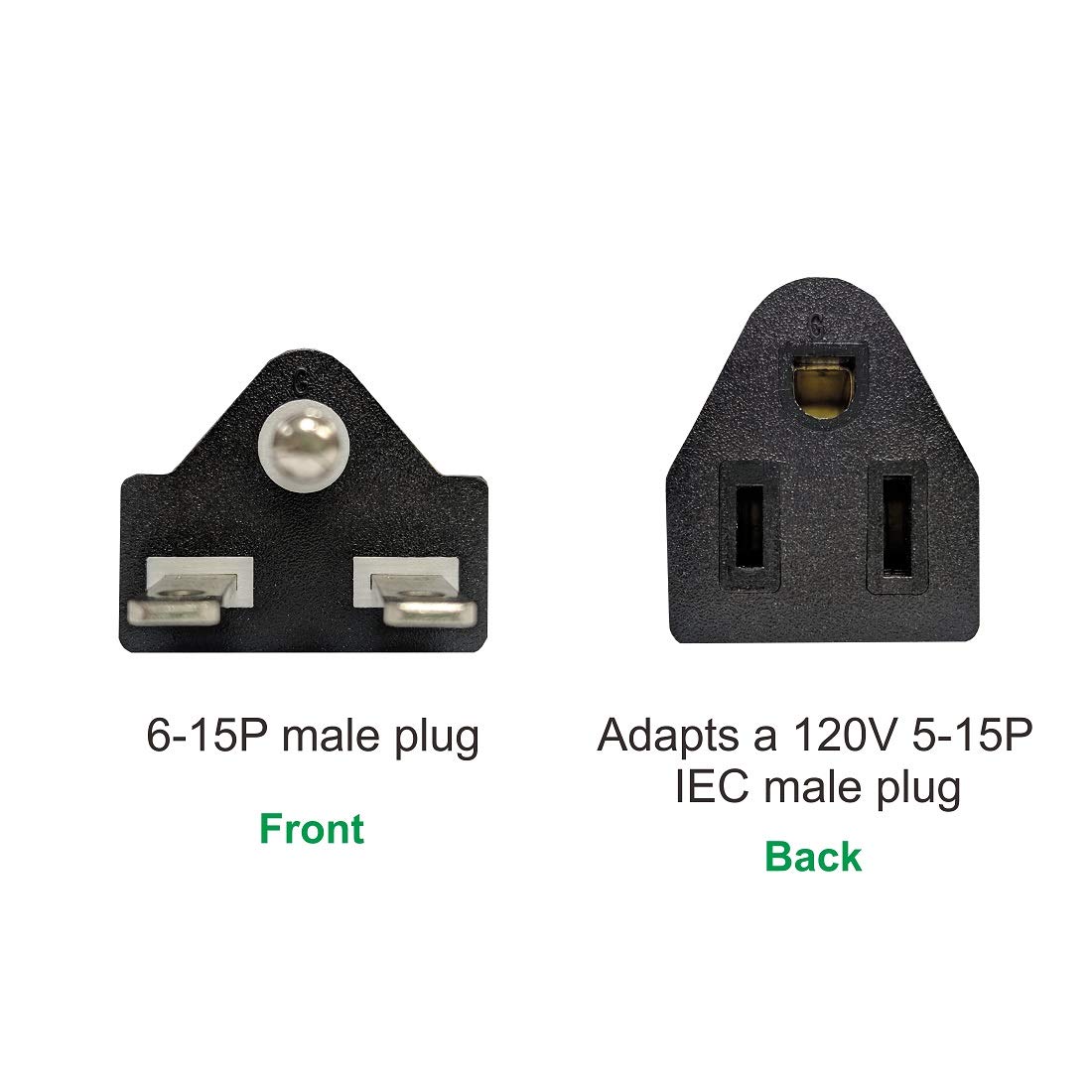 CDMALL 110V / 120V to 220V / 240V Plug Adapter for for Grow Light Hydroponic Growing Accessories (2-Pack)