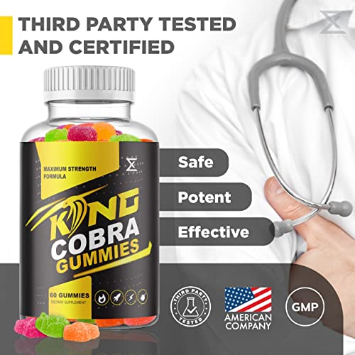 sigma times (3 Pack) King Cobra Gummies for Men Formula (180 Gummies)