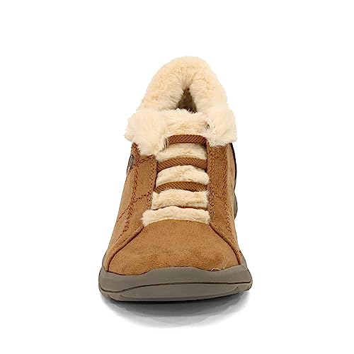 Bzees Women's Golden Shoe, toffee microfiber/beige faux fur, 8 M US