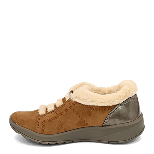 Bzees Women's Golden Shoe, toffee microfiber/beige faux fur, 8 M US