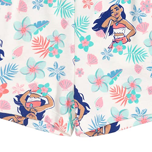 Disney Princess Moana Little Girls French Terry Sleeveless Romper White 6-6X