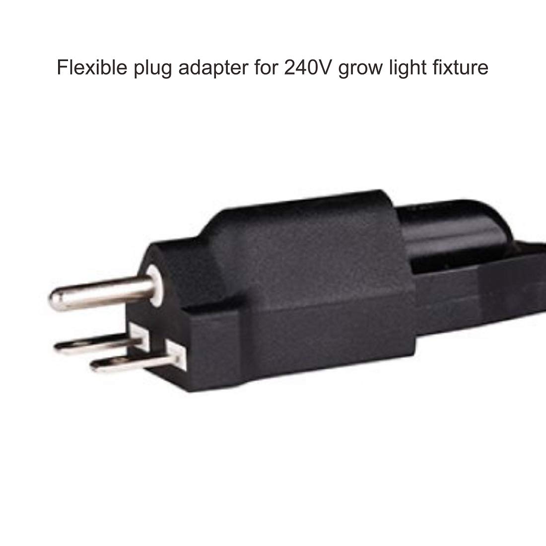 CDMALL 110V / 120V to 220V / 240V Plug Adapter for for Grow Light Hydroponic Growing Accessories (2-Pack)