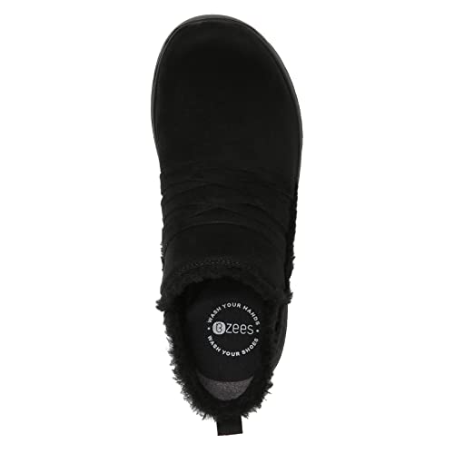 BZees Womens Glide Slip-On Ankle Boot Black 8.5 W