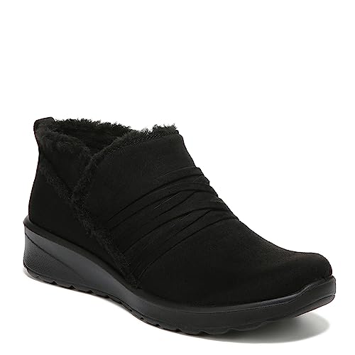 BZees Womens Glide Slip-On Ankle Boot Black 8.5 W