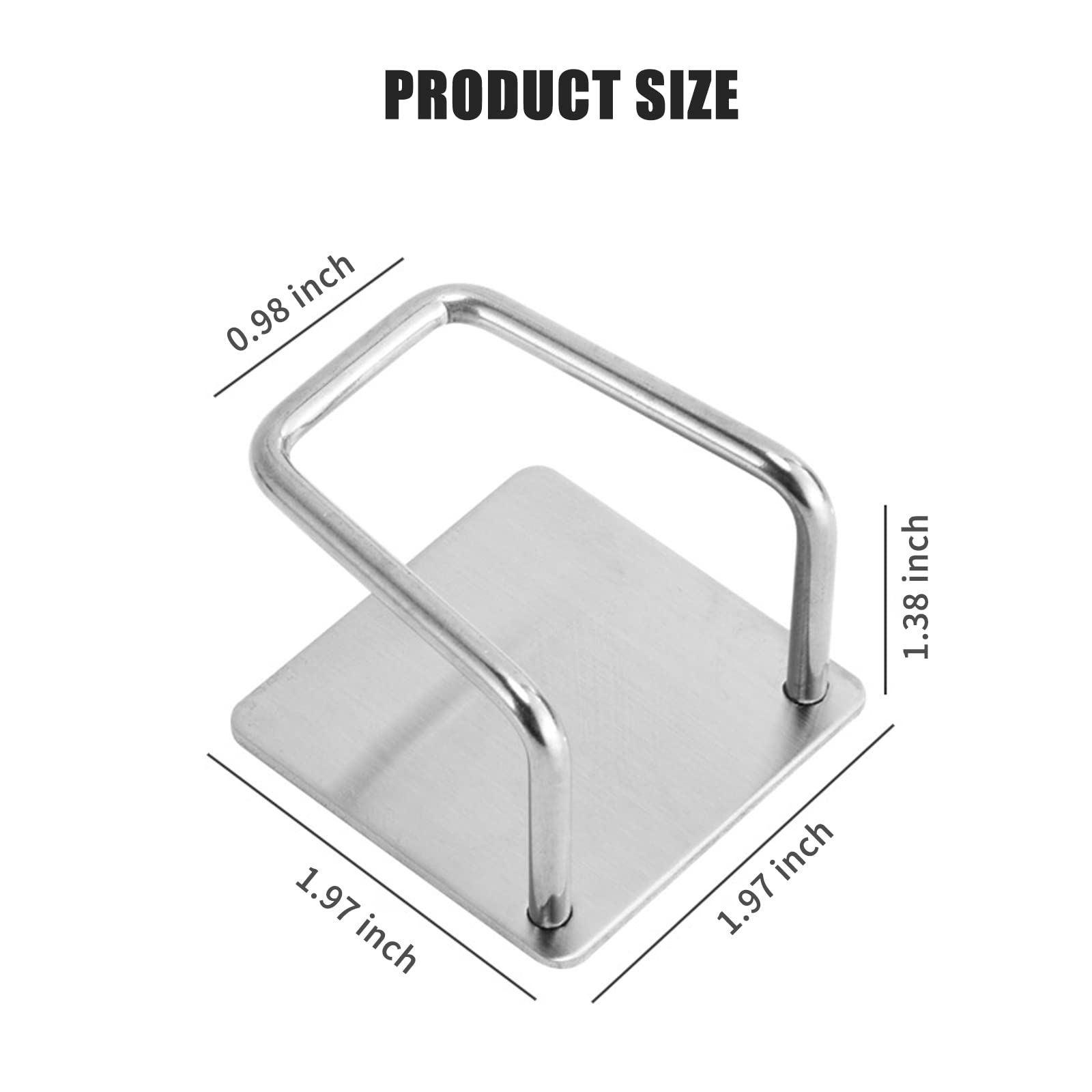 RALIS 2Pcs Sponge Holders for Kitchen Sink,Minimal Size Save Sink Space- SUS304 Stainless Steel,Quick Drying Strong Adhesive Sponge Holder-Silver