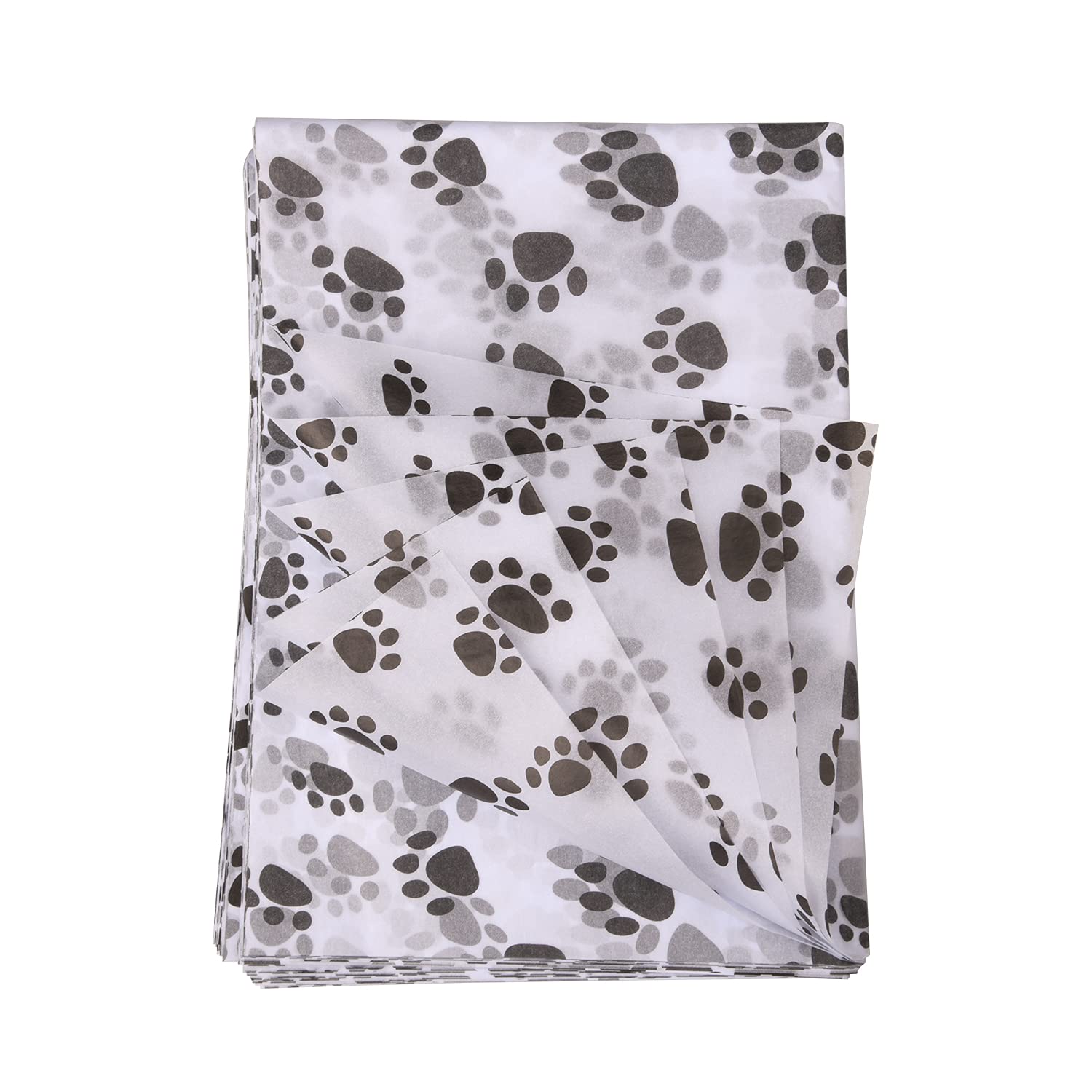 Berolle 30 Sheets Paw Print Tissue Paper Gift Wrapping Tissue Paper for Weddings Birthday Party Baby Showers DIY Crafts