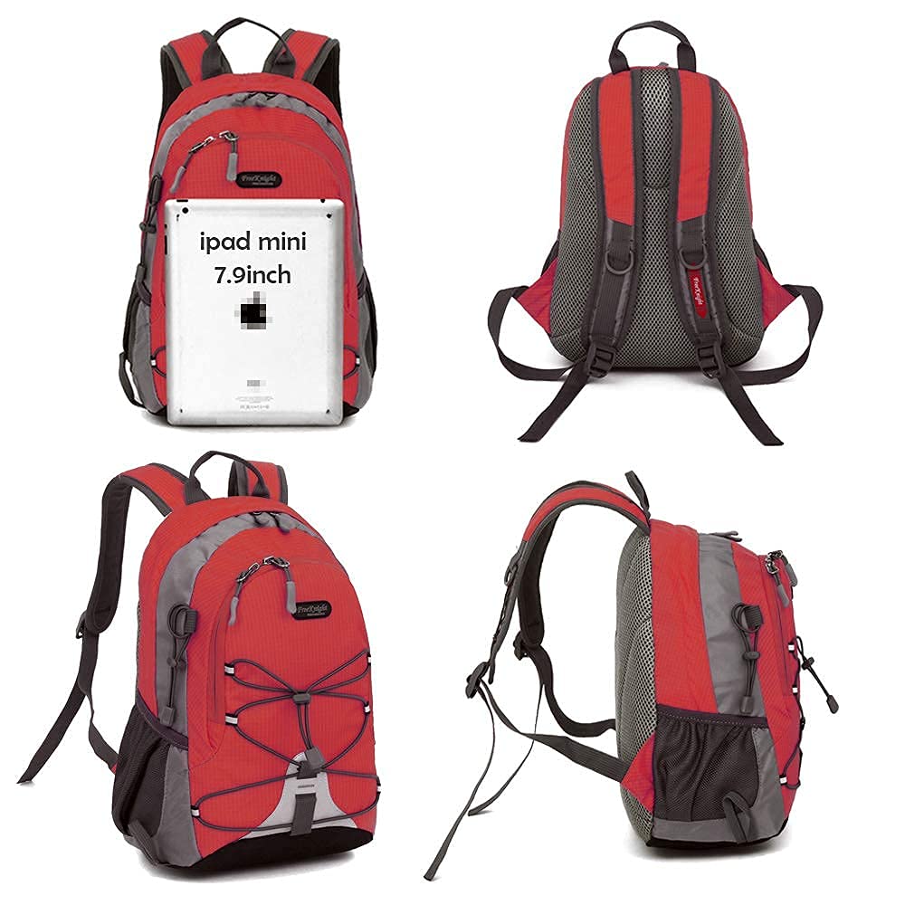 10L Small Hiking Backpack for Kids Ages 3-6 Girls Boys Under 4 feet, Mini Waterproof Outdoor Sport Travel Camping Daypack (Red)