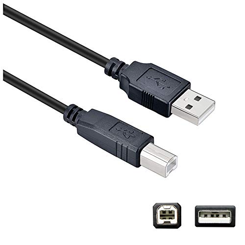 USB Printer Cable USB 2.0 Type A Male to B Male Scanner Cord High Speed for Brother, HP, Canon, Lexmark, Epson, Dell, Xerox, Samsung etc (6FT)