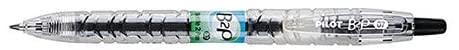 Pilot B2P Bottle 2 Pen Refillable & Retractable Gel Roller Pen Made From Recycled Bottles, Clear Barrel, Fine Point, 4-Pack, Black Ink