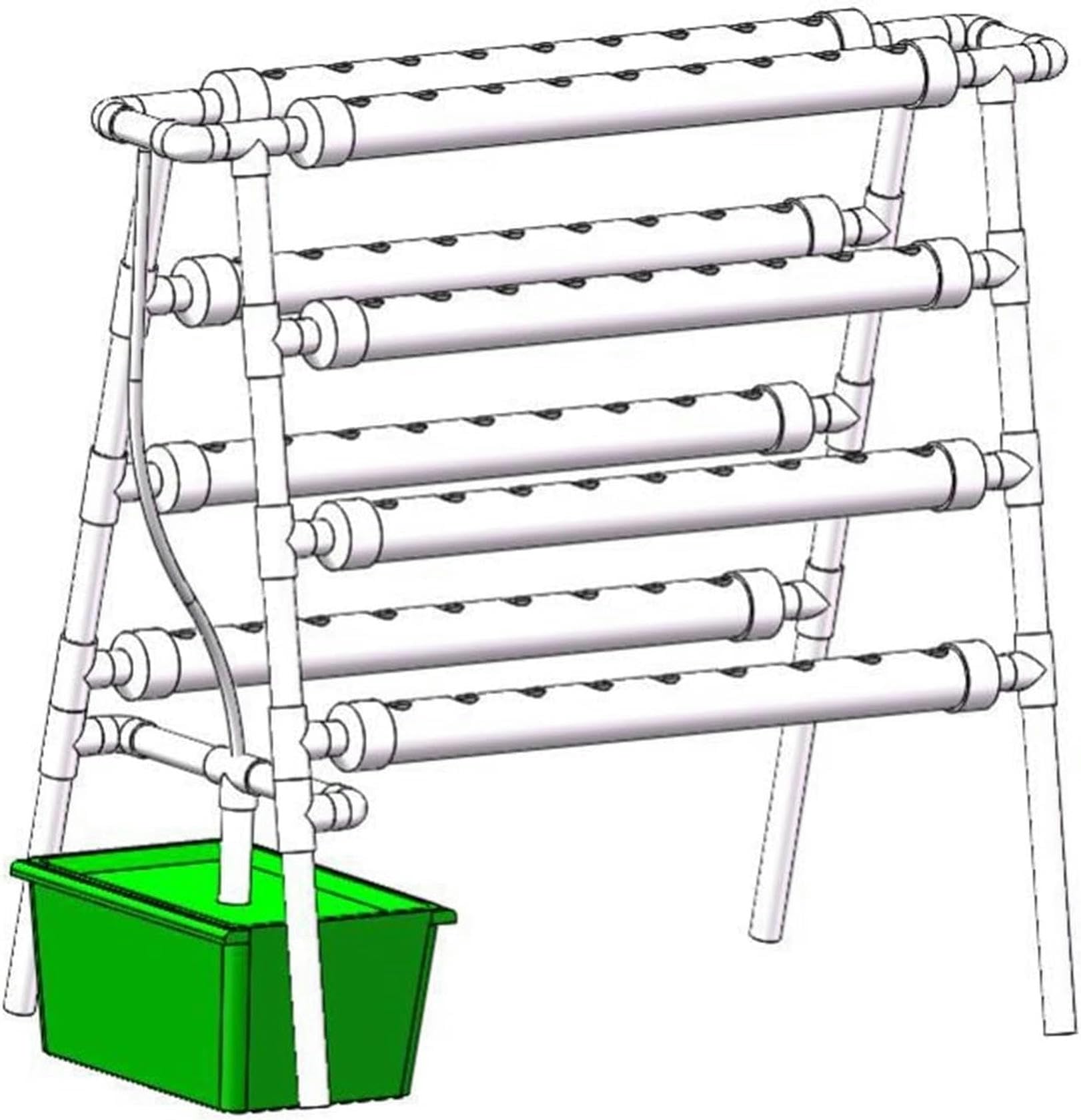 Hydroponics Growing System Three-Dimensional Shelf Double-Sided Pipe Soilless Cultivation Equipment Balcony Planting Vegetables Hydroponic Vegetables Circulating Hydroponic Machine Indoor Ga