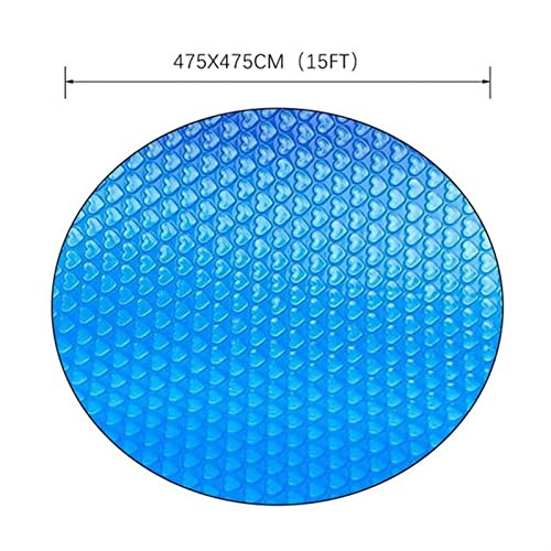 LRIKING 8ft /10ft/12ft /15ft Round Solar Pool Cover Swimming Pool Solar Blanket Cover for Pools Hot Tub Protector Sun Dustproof Spa Pool Safety Cover Outdoor Waterproof