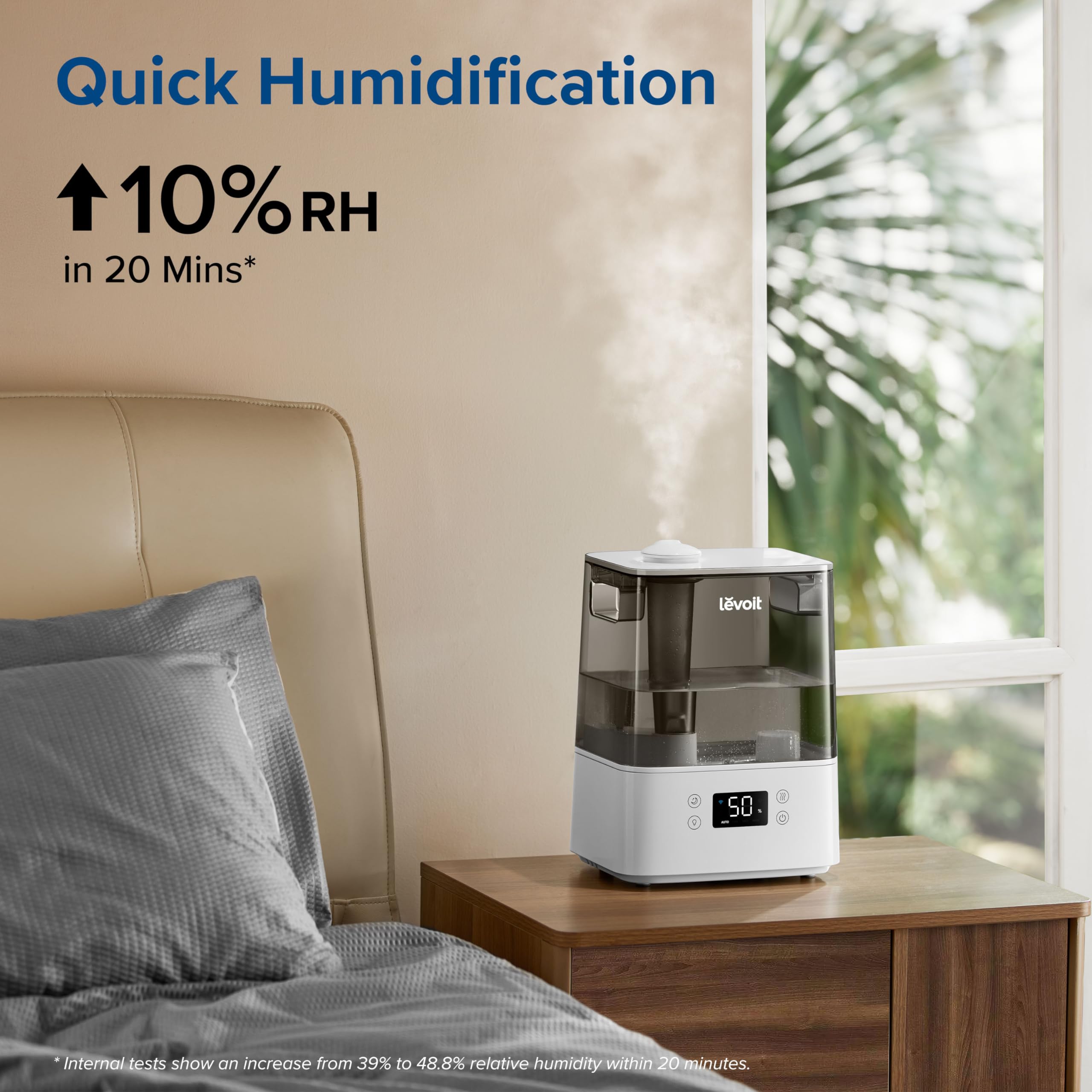 LEVOIT Humidifiers for Bedroom Large Room Home, (6L) & Humidifiers for Bedroom Large Room (2.4L Water Tank), Cool Mist for Home Whole House