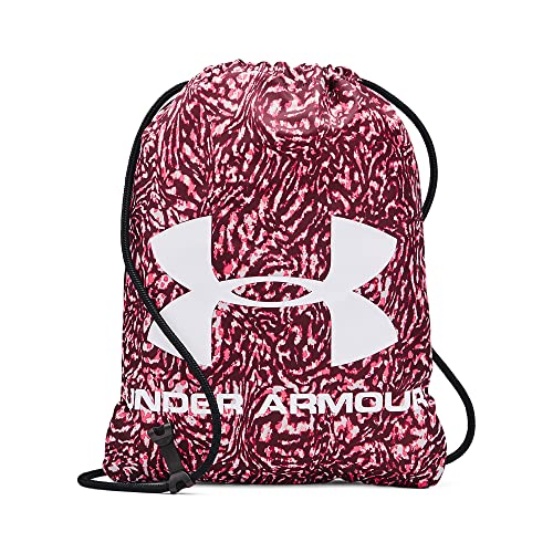 Under Armour Unisex-Adult Ozsee Sackpack , Black (008)/White , One Size Fits All