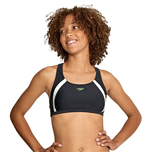 Speedo Women's Standard Swimsuit Quantum Bikini Top, Black, Large