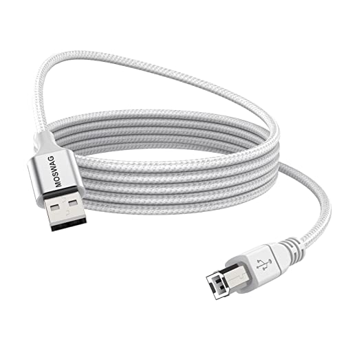 MOSWAG USB Printer Cable 6.6FT/2Meter USB Printer Cord Durable USB 2.0 Type A Male to B Male Scanner Cord High Speed for HP,Canon,Dell,Epson,Lexmark,Xerox,Brother,Samsung and More