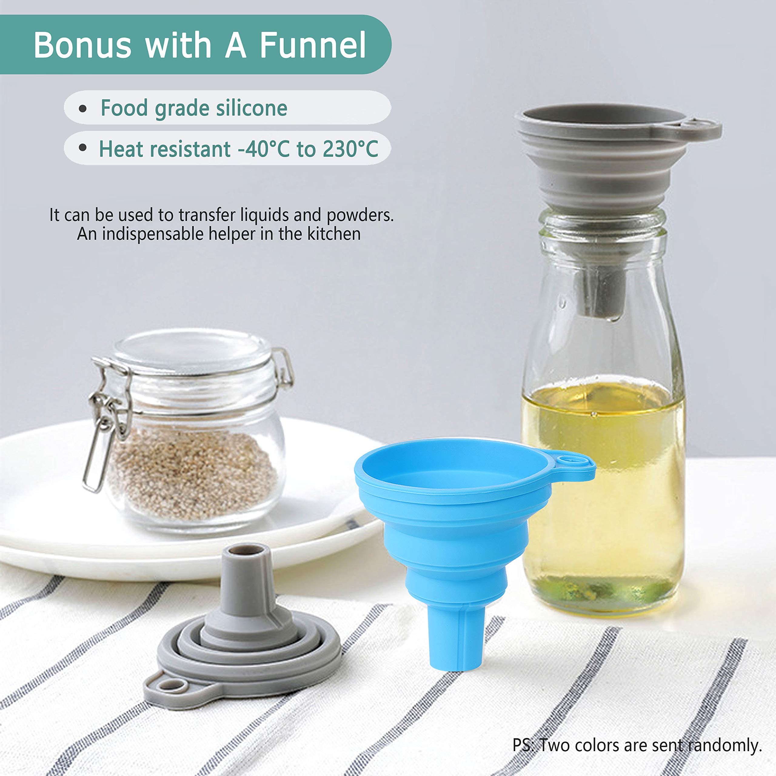 Measuring Cups and Spoons Set of 10 Pieces,Nesting Measure Cups with Stainless Steel Handle,for Dry and Liquid Ingredient (lake blue)