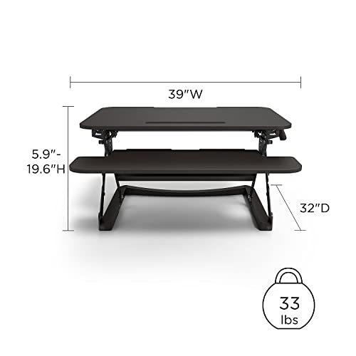 Staples 2452742 Sit to Stand Adjustable Desk Riser 35-Inch